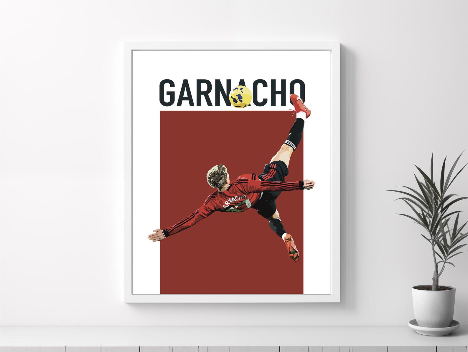Garnacho Overheadkick Poster Print - Etsy