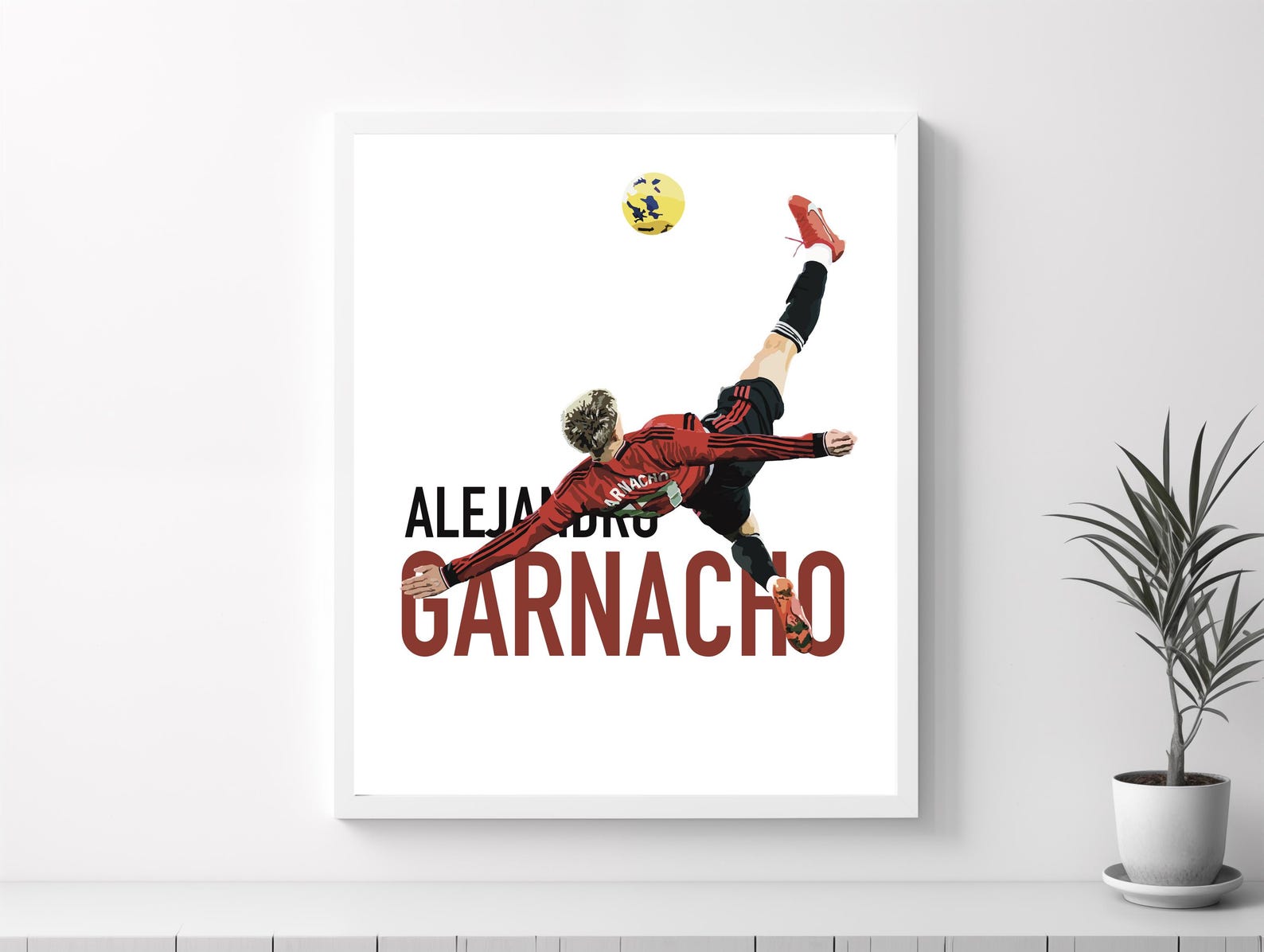 Garnacho Overheadkick Poster Print - Etsy