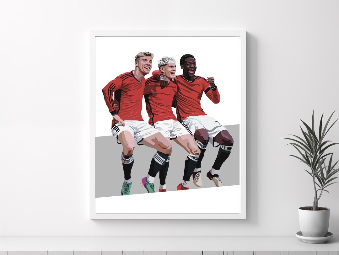 Hojland X Garnacho X Mainoo Print - Etsy