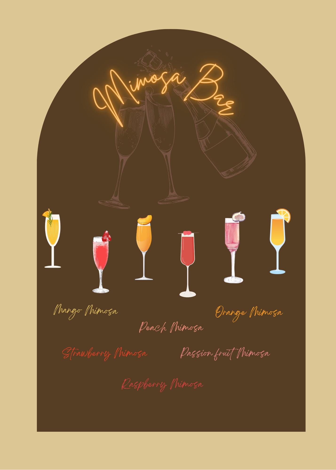 Digital Drink Menu for Parties, Wedding, Birthday, Baby or Bridal ...