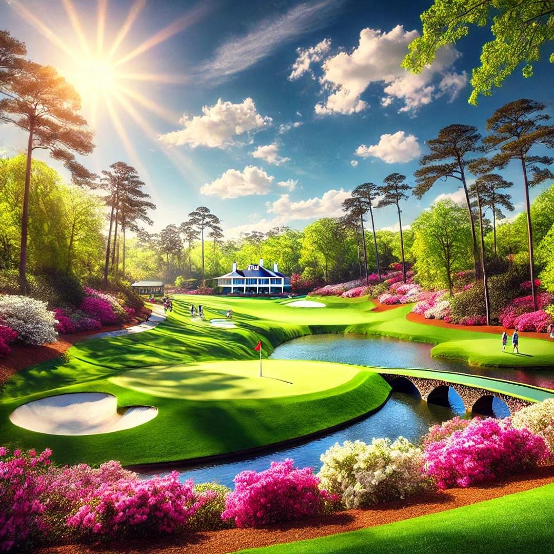 Golf Course Art Print Augusta National in Full Bloom Digital Art - Etsy