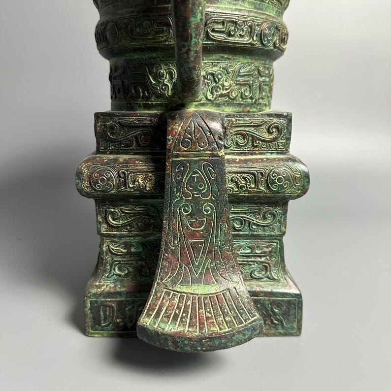 11'' Bronze Gui Basin, Ancient Chinese Ritual Vessel, Handcrafted ...