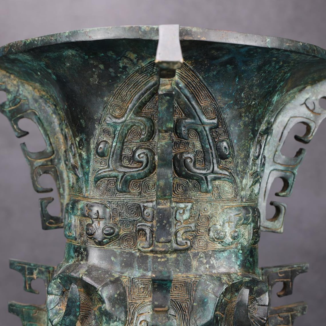 15'' Bronze He Zun Vessel, Western Zhou Dynasty Wine Container, Ancient ...