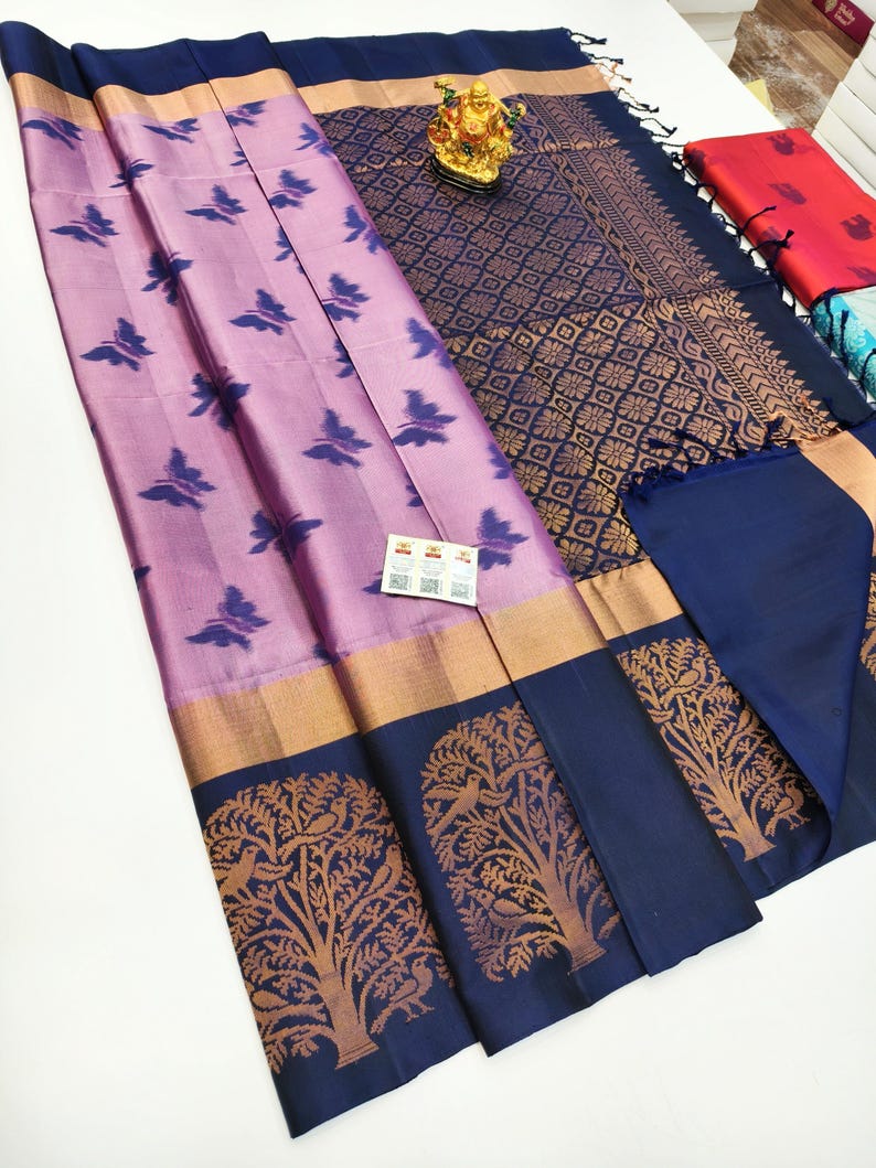 Pure Kanchipuram/kanjivaram/kanjeevaram Soft Silk Saree, Pure Silk ...