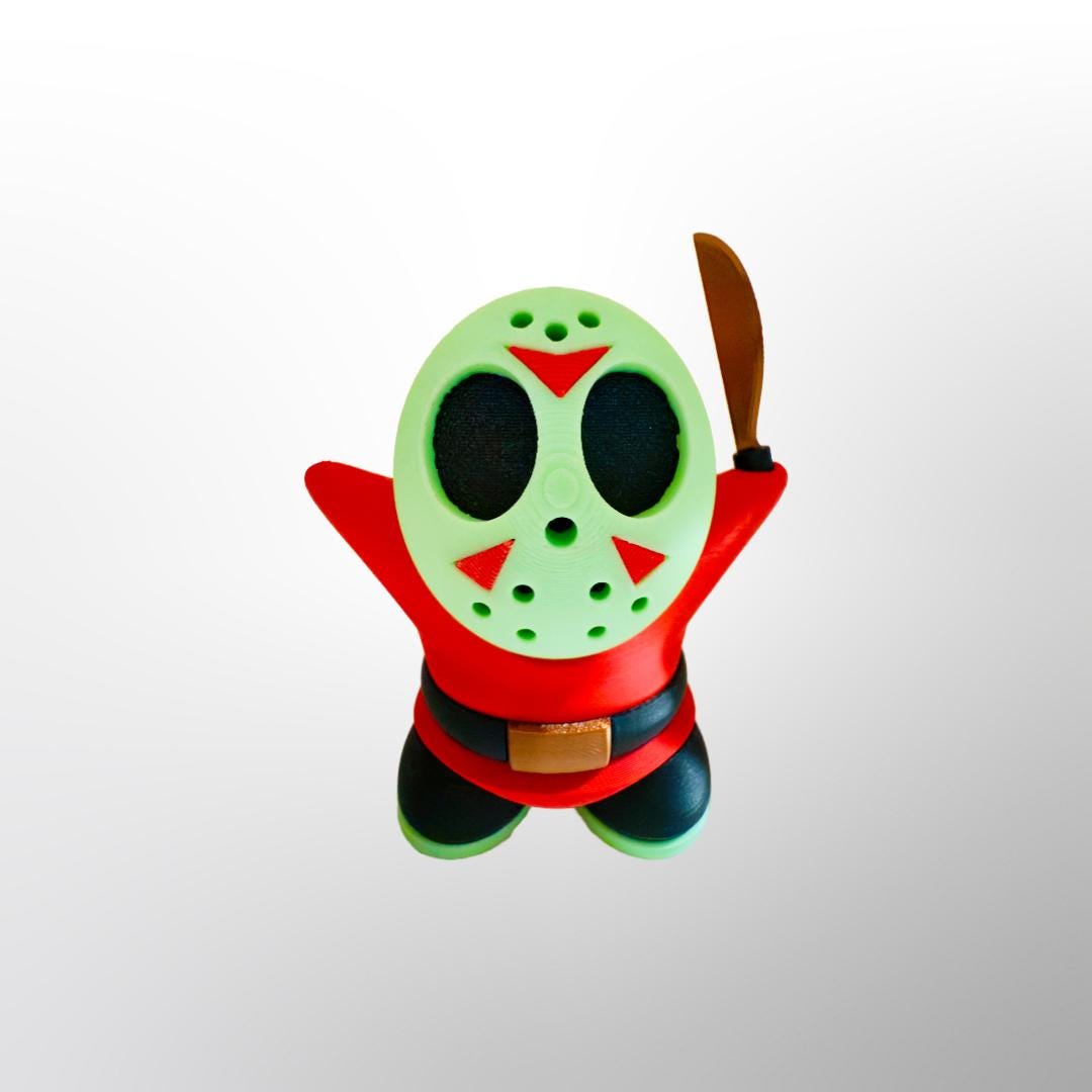 Mario Shy Guy Fan Art With Jason Mask - 4.5" Tall, 2" Wide - Etsy
