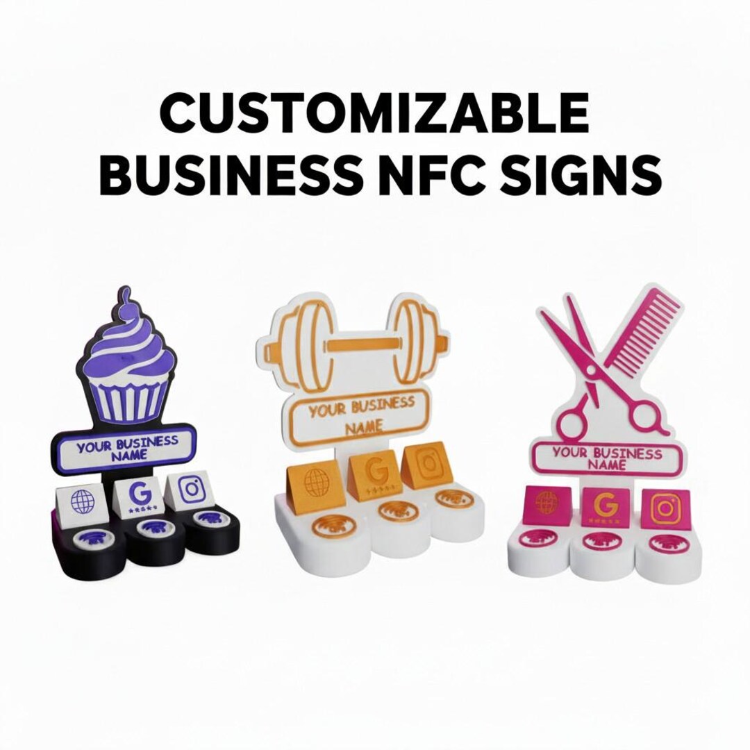 Custom NFC Review Stand | Contactless Business Marketing Sign for ...