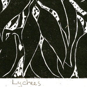 Lychees, Limited Edition, Linoleum Block Print, Printed and Signed in ...