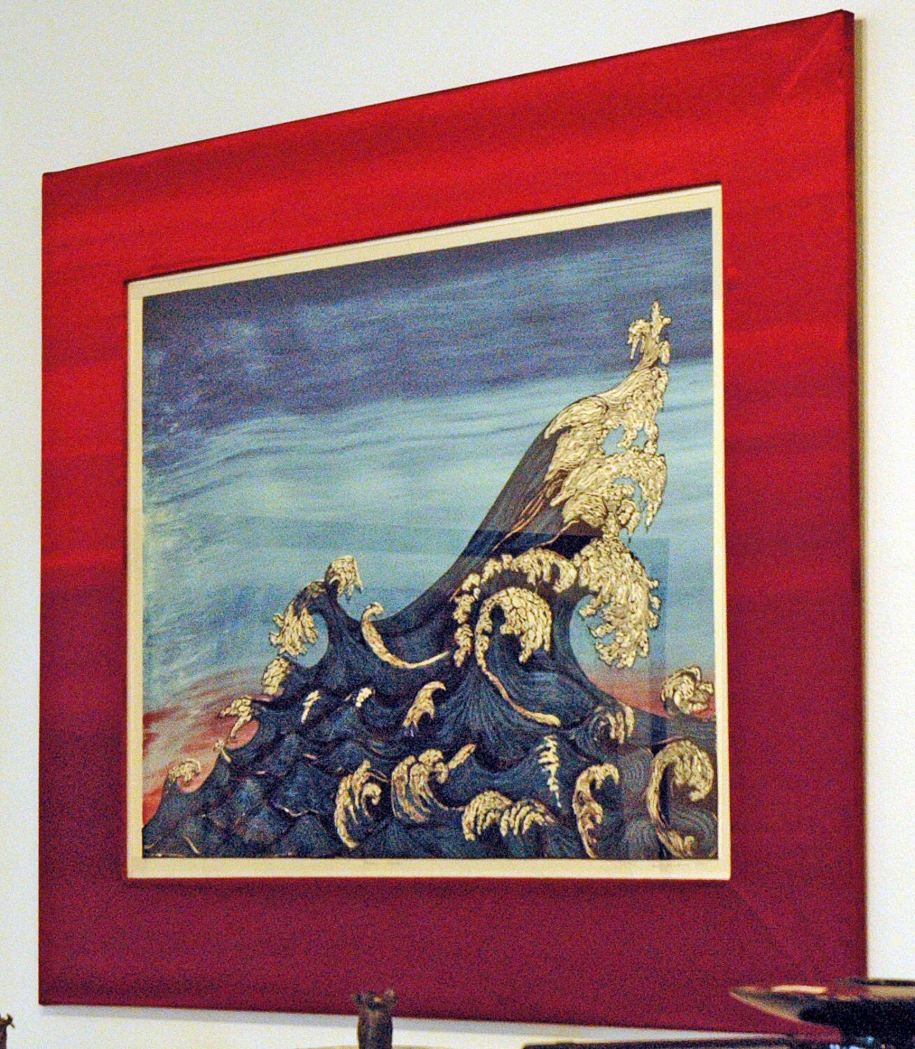 Ocean Wave, Serigraph and Linoleum Print. Limited Edition, Signed in ...