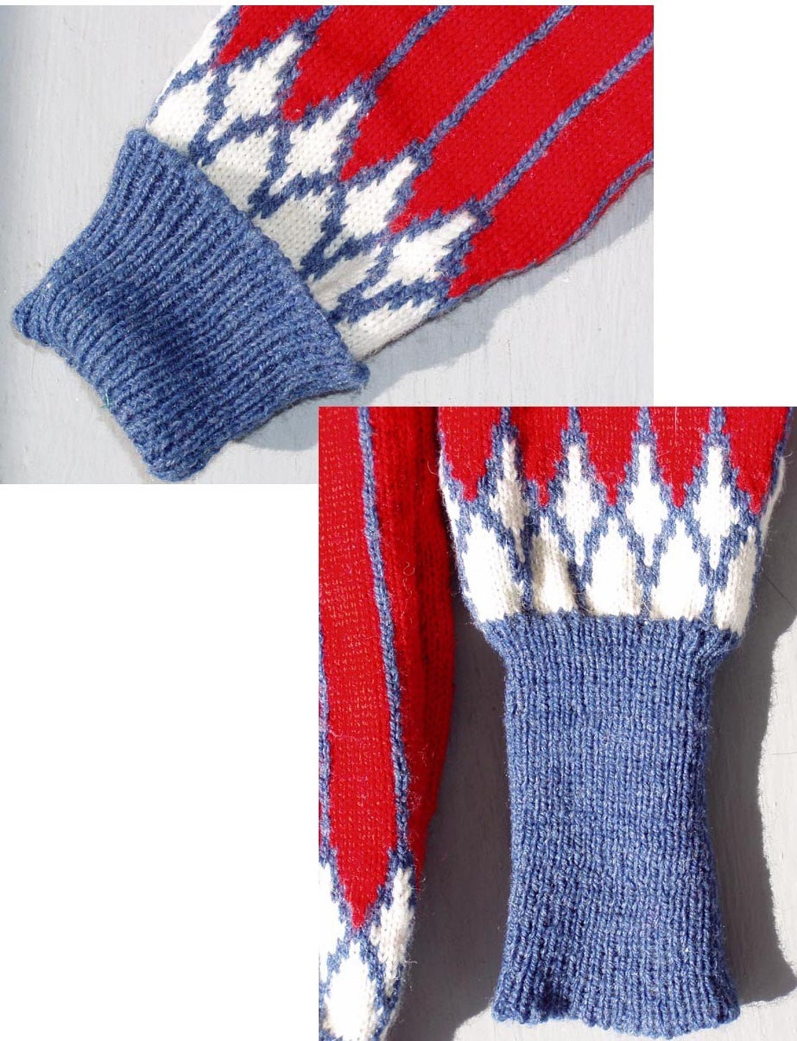 Red, White, & Blue Woman's Sweater or Child's Large - Etsy