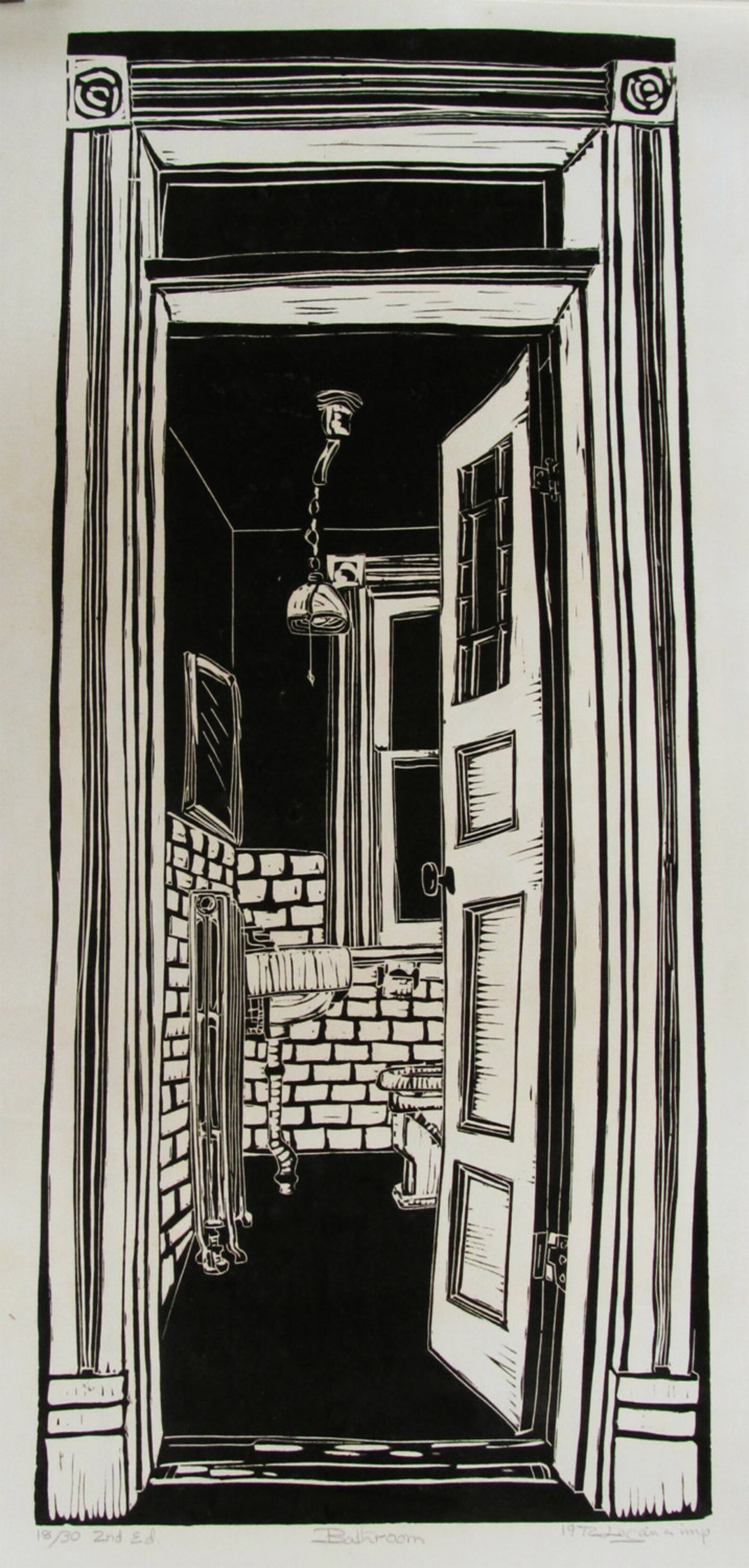 Alley Behind Riggs Street Lino Block Print Limited Edition - Etsy