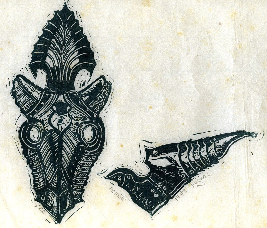Armour, Limited Edition Linocut, Printed and Signed in Pencil by the ...