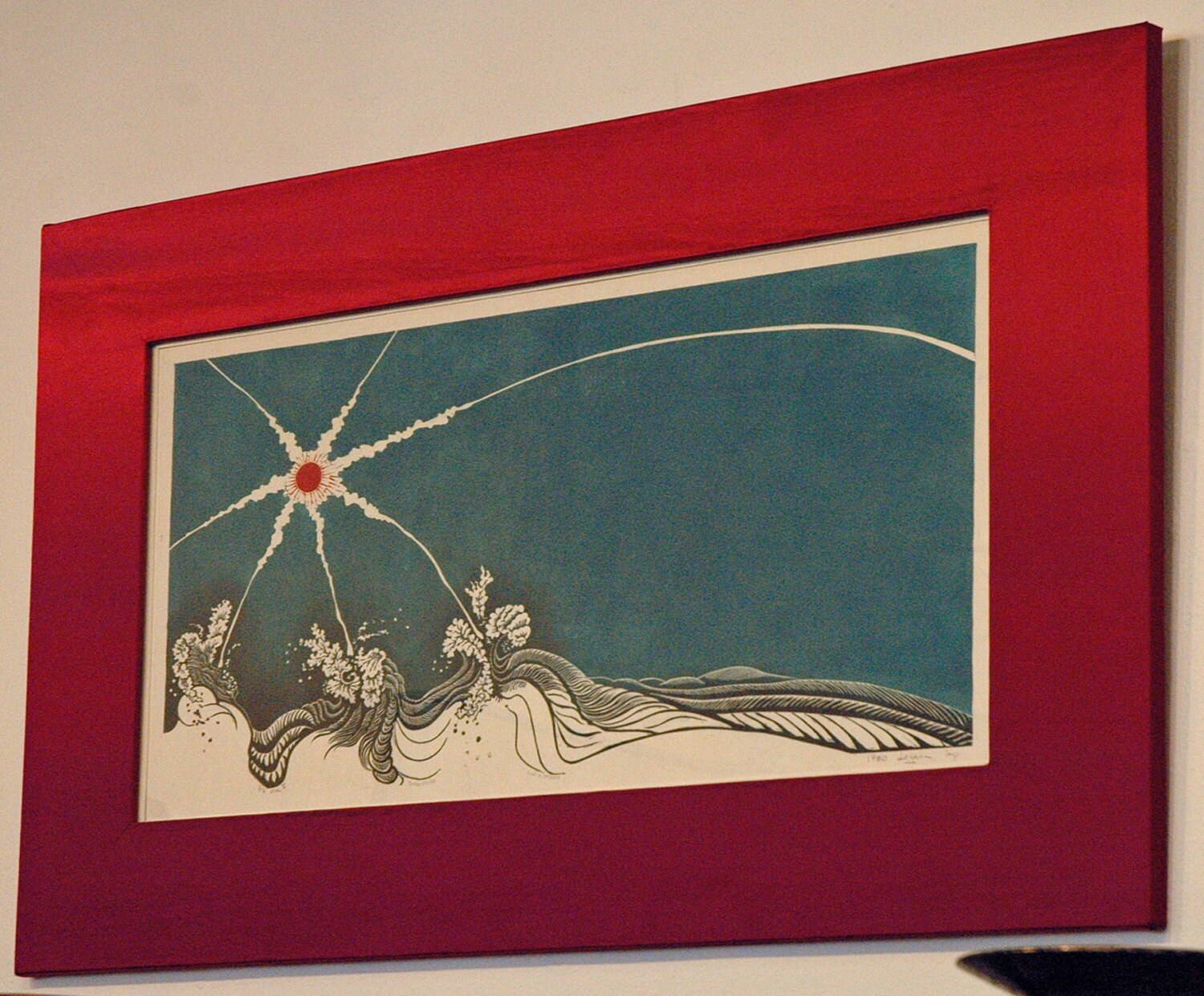 Ocean Wave, Serigraph and Linoleum Print. Limited Edition, Signed in ...