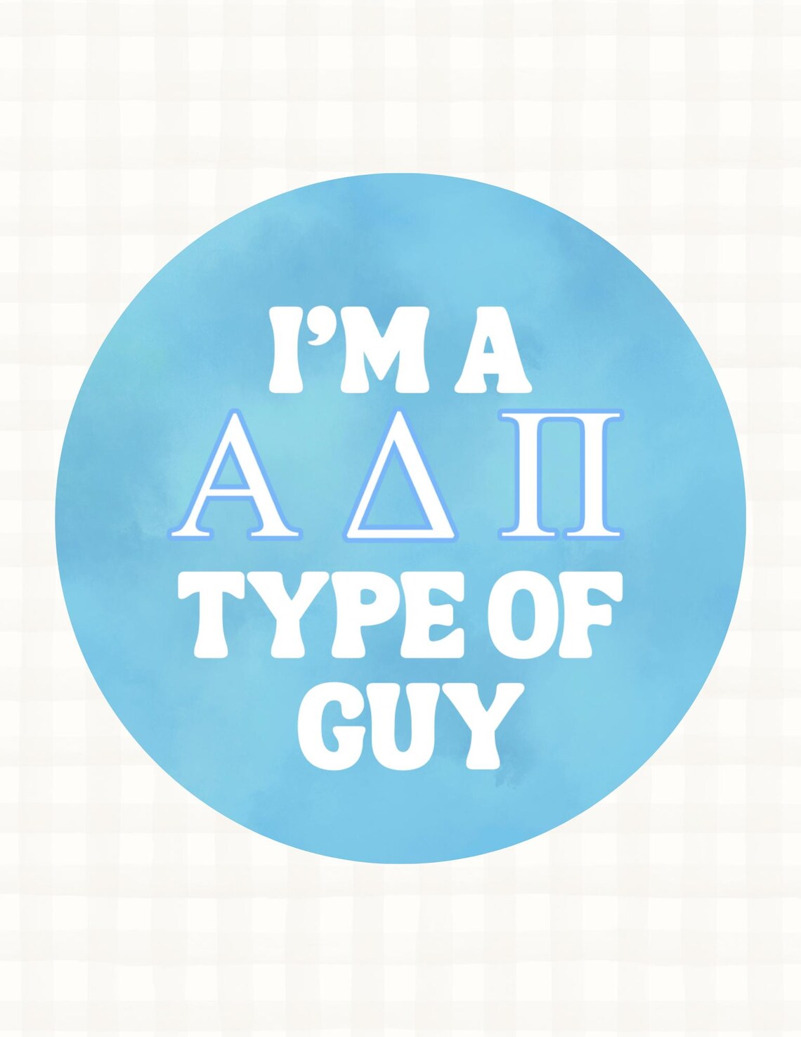 Round ADPI Stickers, ADPI Boyfriend, Game Day Stickers, Alpha Delta Pi ...