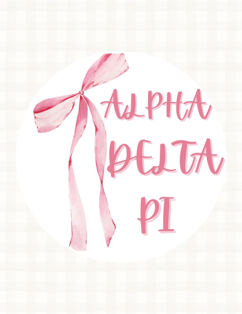 Round ADPI Stickers, ADPI Boyfriend, Game Day Stickers, Alpha Delta Pi ...