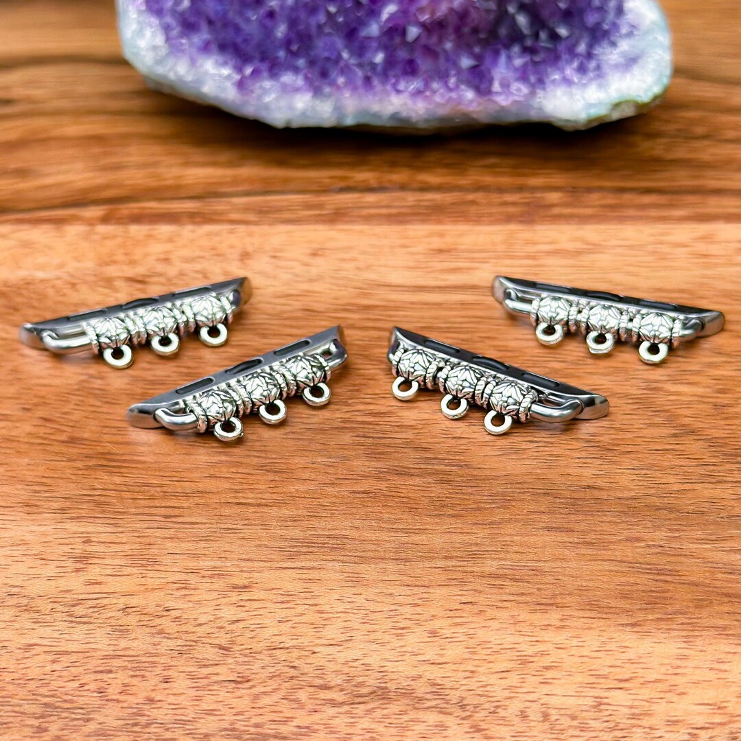 DIY Silver Apple Watch Connector Adapter Set (2 Pcs) in Vintage Style ...
