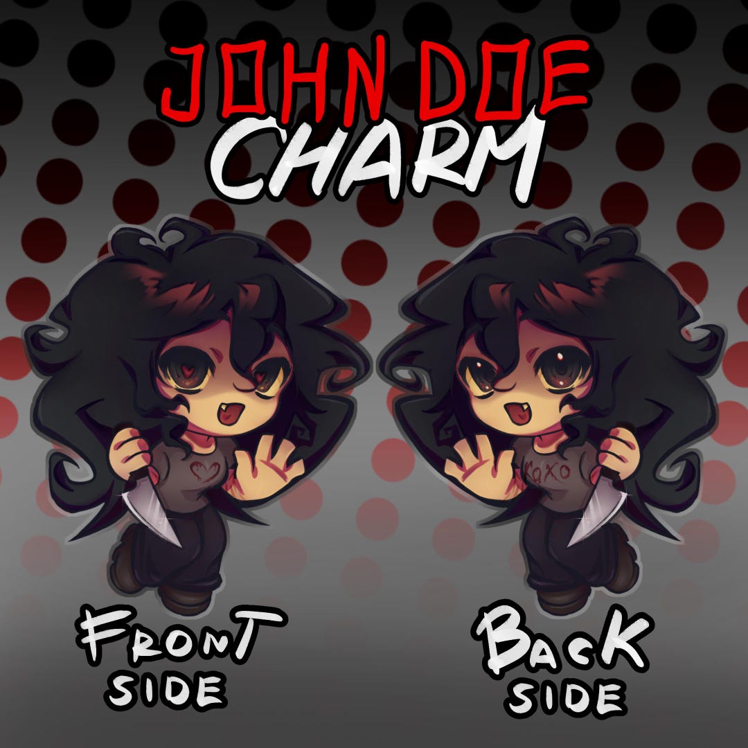 XOXO John Doe Game Double Sided Charm - Etsy
