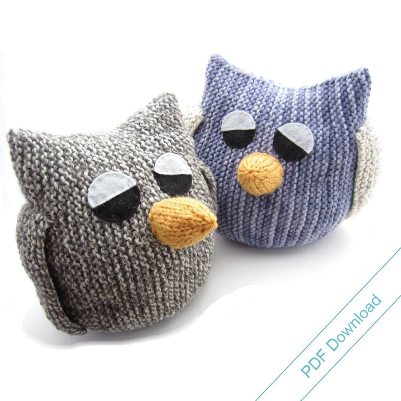 Knitting Pattern for Big Owl. Stuffed Toy or Pajama Case - Etsy