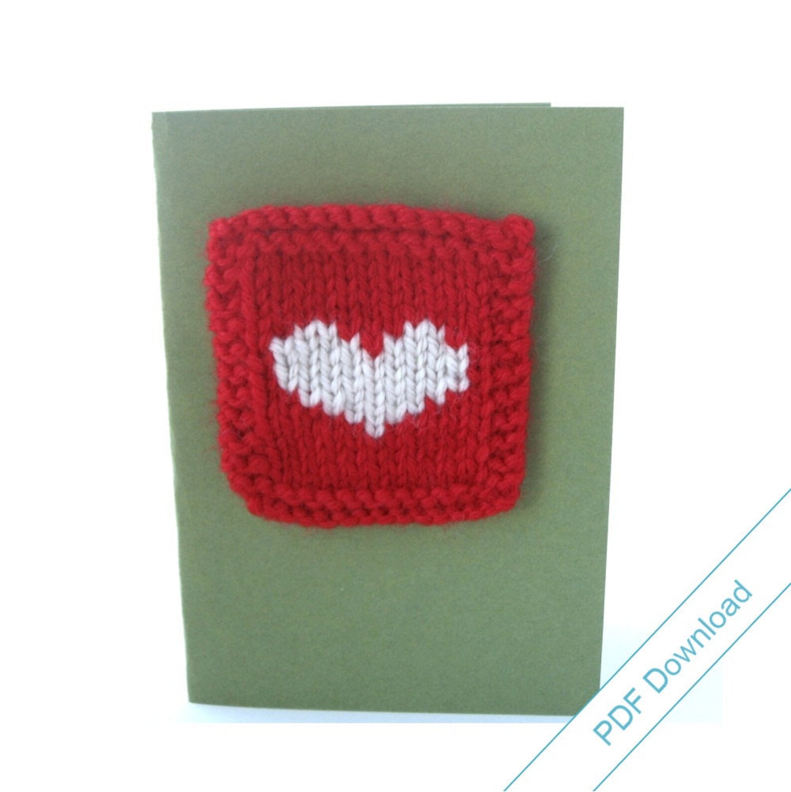 Knitted Cards Pattern PDF. Knit Your Own Cards. Heart Gift - Etsy