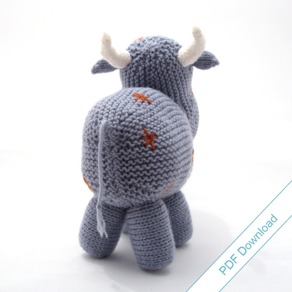 Knitting Pattern PDF Toy Cow. Knit Your Own Herd. - Etsy