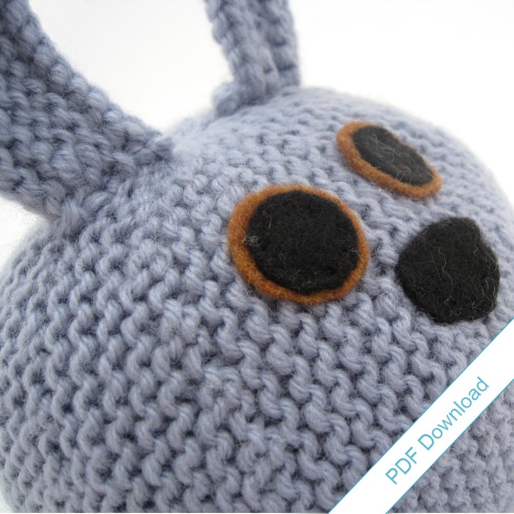 Knit Pattern PDF Download. Rabbit. Knit Your Own Bunny. - Etsy