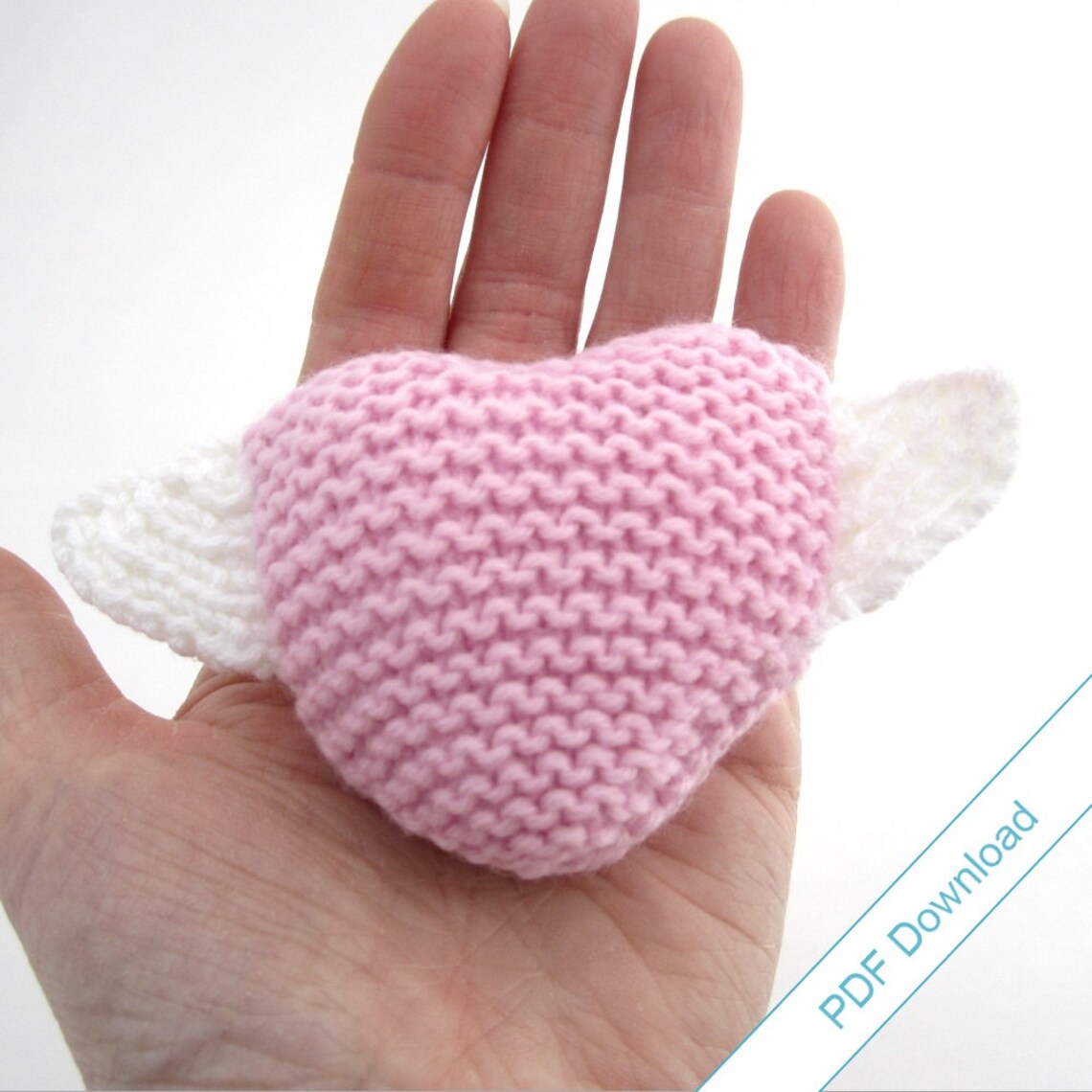 Knitting Pattern PDF. Heart With Wings. Instant Download. - Etsy
