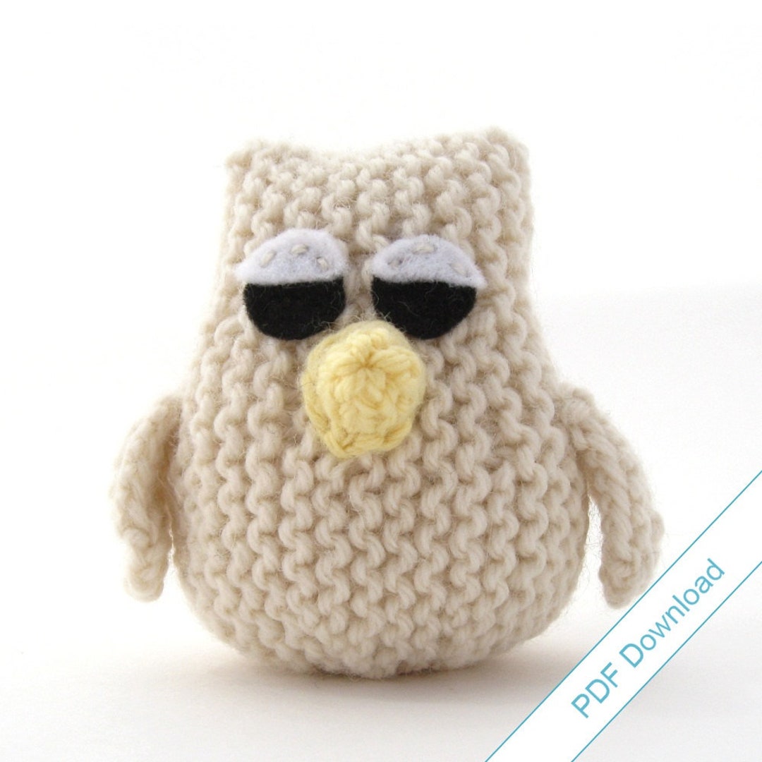 Owl Knitting Pattern PDF Download. Knit Your Own Owlet. - Etsy