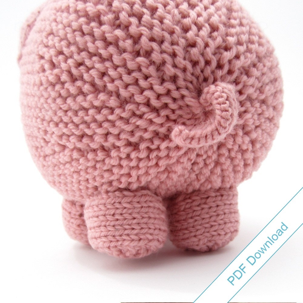 Knitting Pattern Toy Pig PDF. Knit Your Own Hog. - Etsy UK