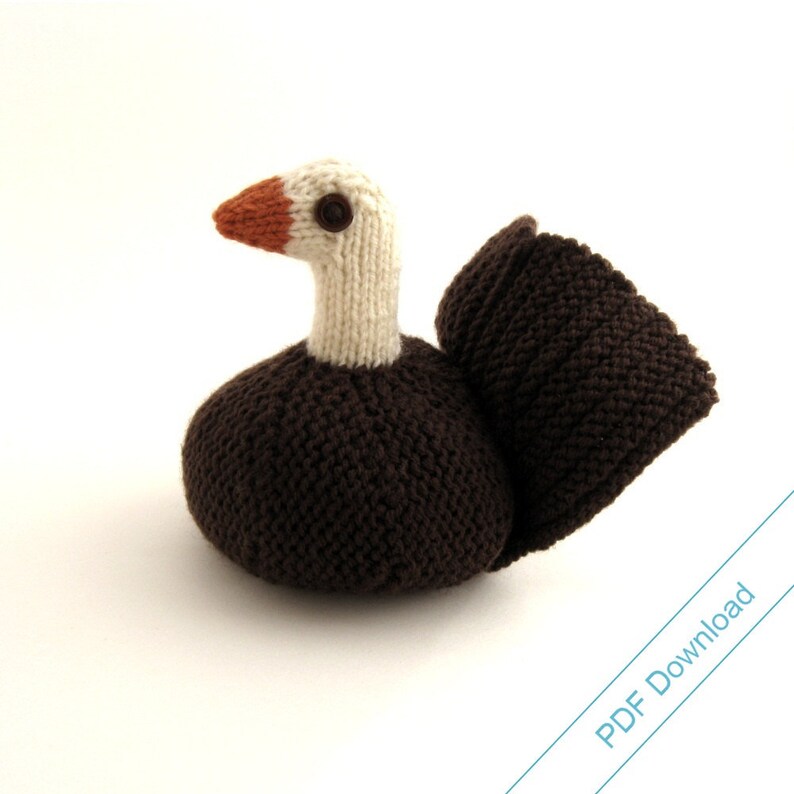 Knitted Toy Turkey Pattern PDF. Knit Your Own Bird. - Etsy