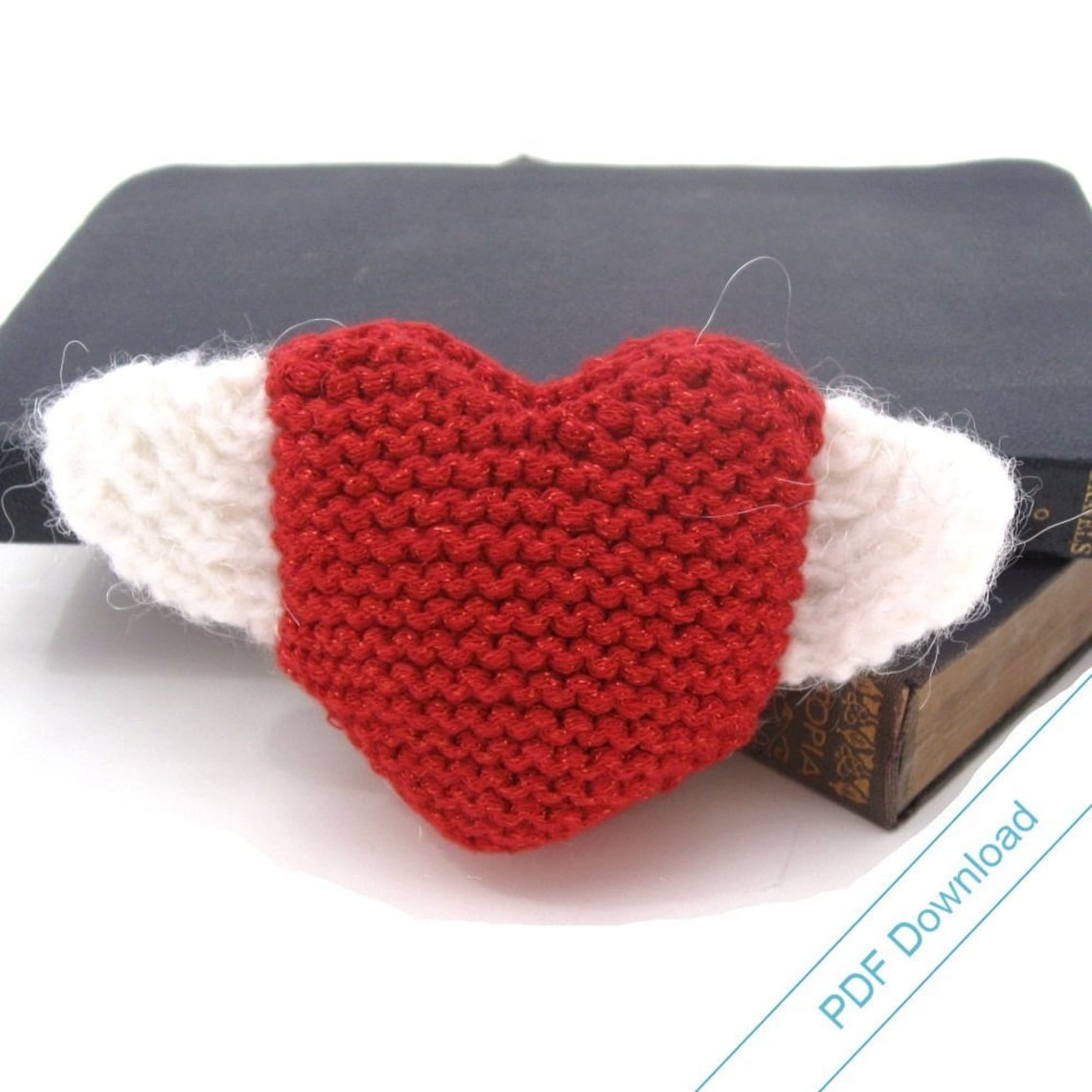Knitting Pattern PDF. Heart With Wings. Instant Download. - Etsy
