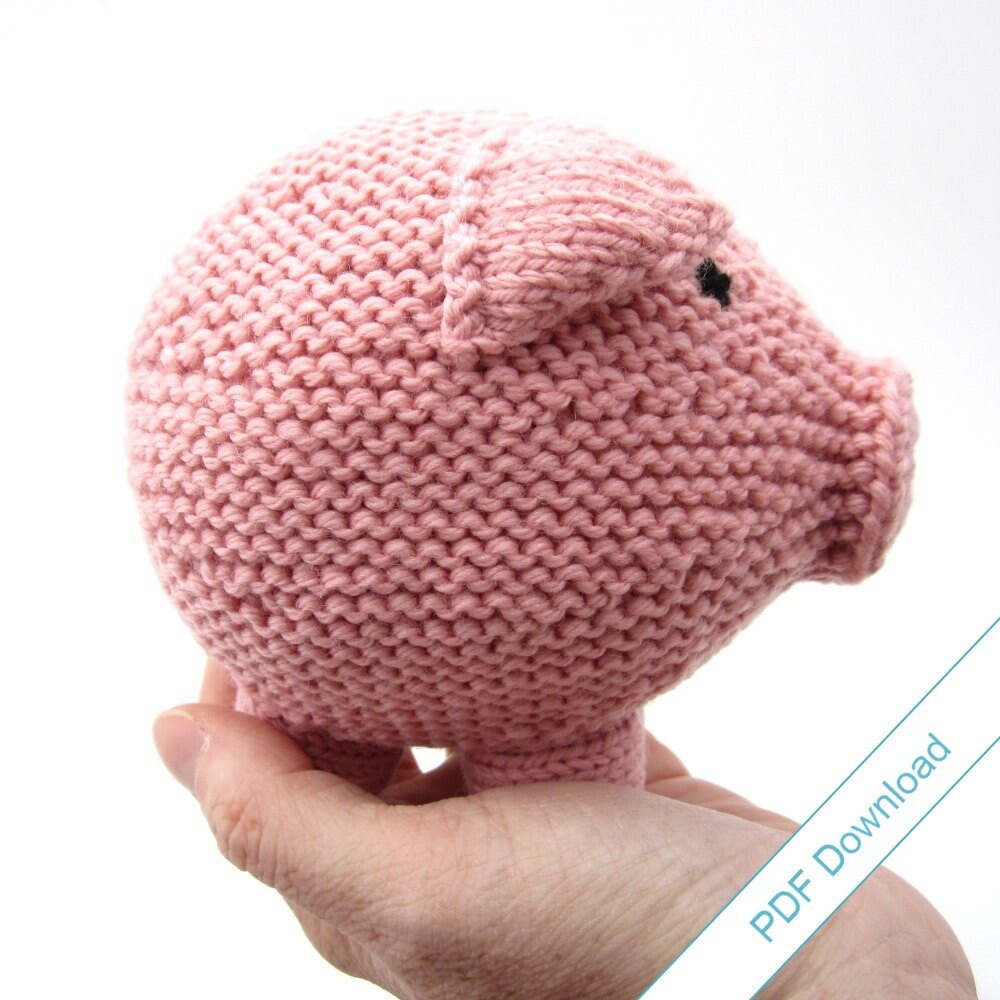 Knitting Pattern Toy Pig PDF. Knit Your Own Hog. - Etsy UK