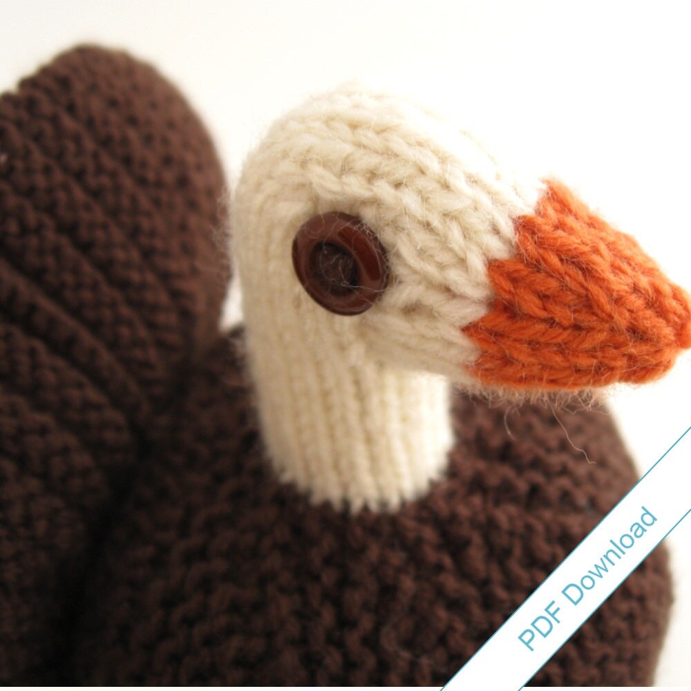 Knitted Toy Turkey Pattern PDF. Knit Your Own Bird. - Etsy