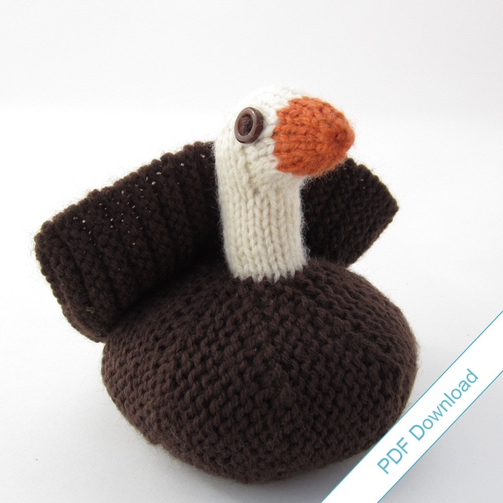 Knitted Toy Turkey Pattern PDF. Knit Your Own Bird. - Etsy