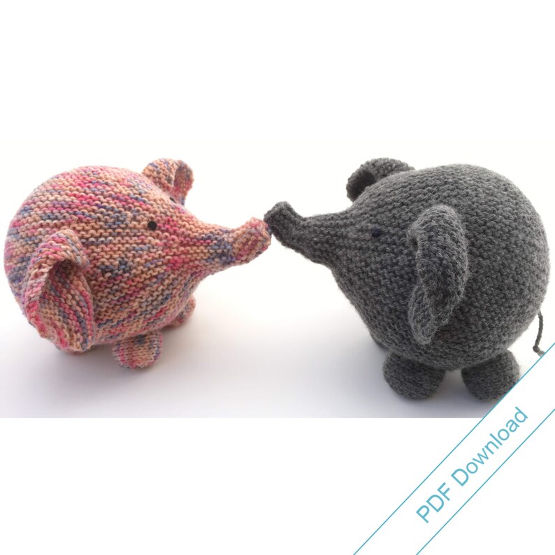 Knitting Pattern Toy Elephant. PDF Download. - Etsy