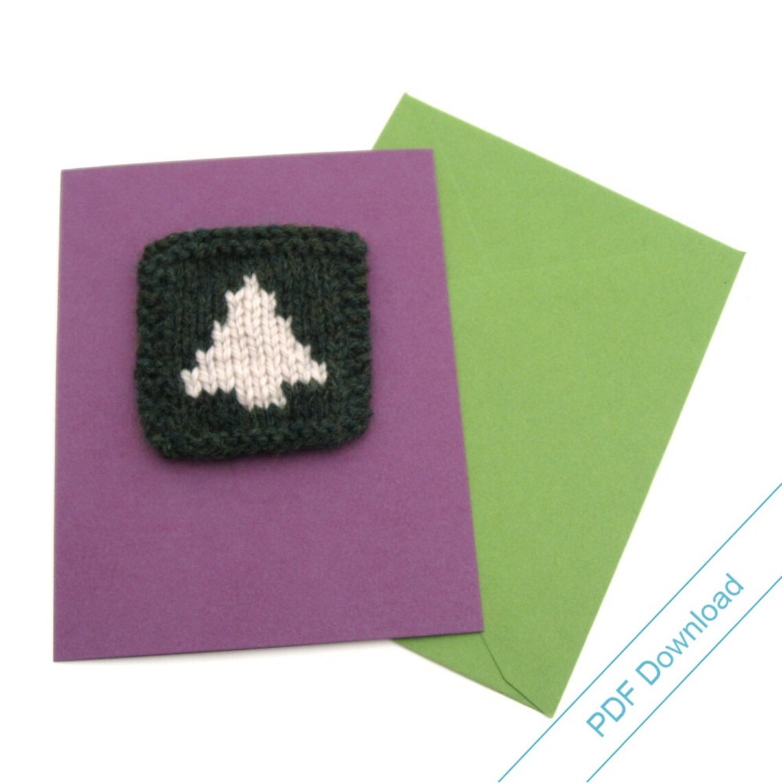 Knitted Cards Pattern PDF. Knit Your Own Cards. Heart, Gift, Tree, and ...