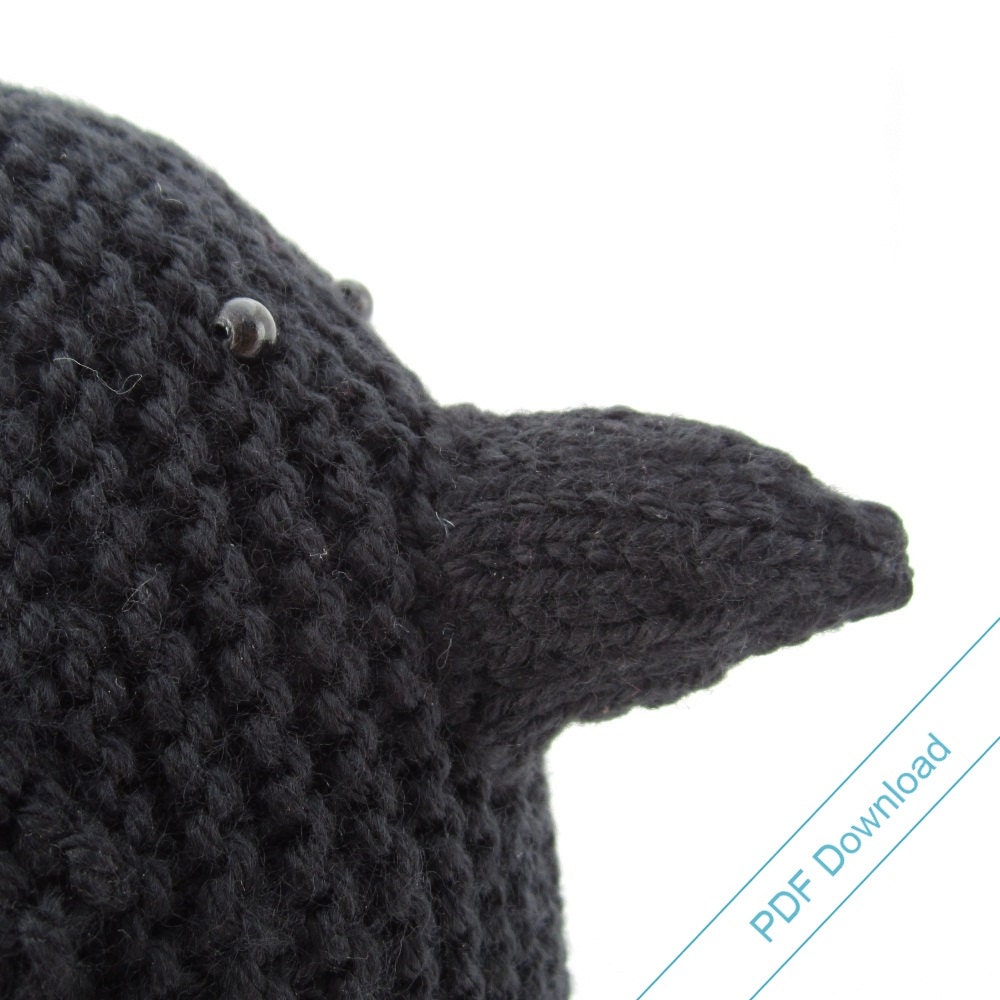 Digital Download Knit Pattern - Big Crow - Etsy