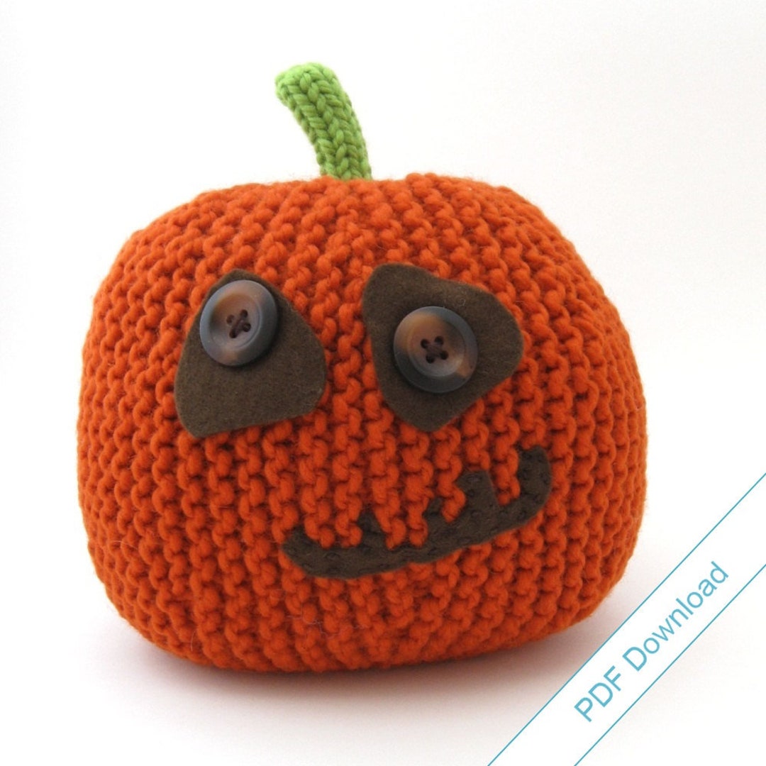 Pumpkin Head Knitting Pattern (large). Knit Your Own Jackolantern. PDF ...