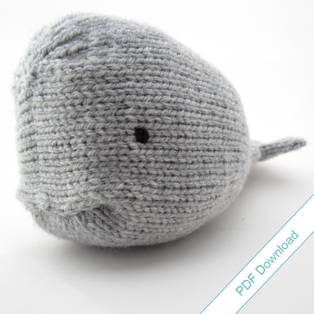 Knitted Whale Pattern PDF. Knit Your Own Sperm Whale. - Etsy