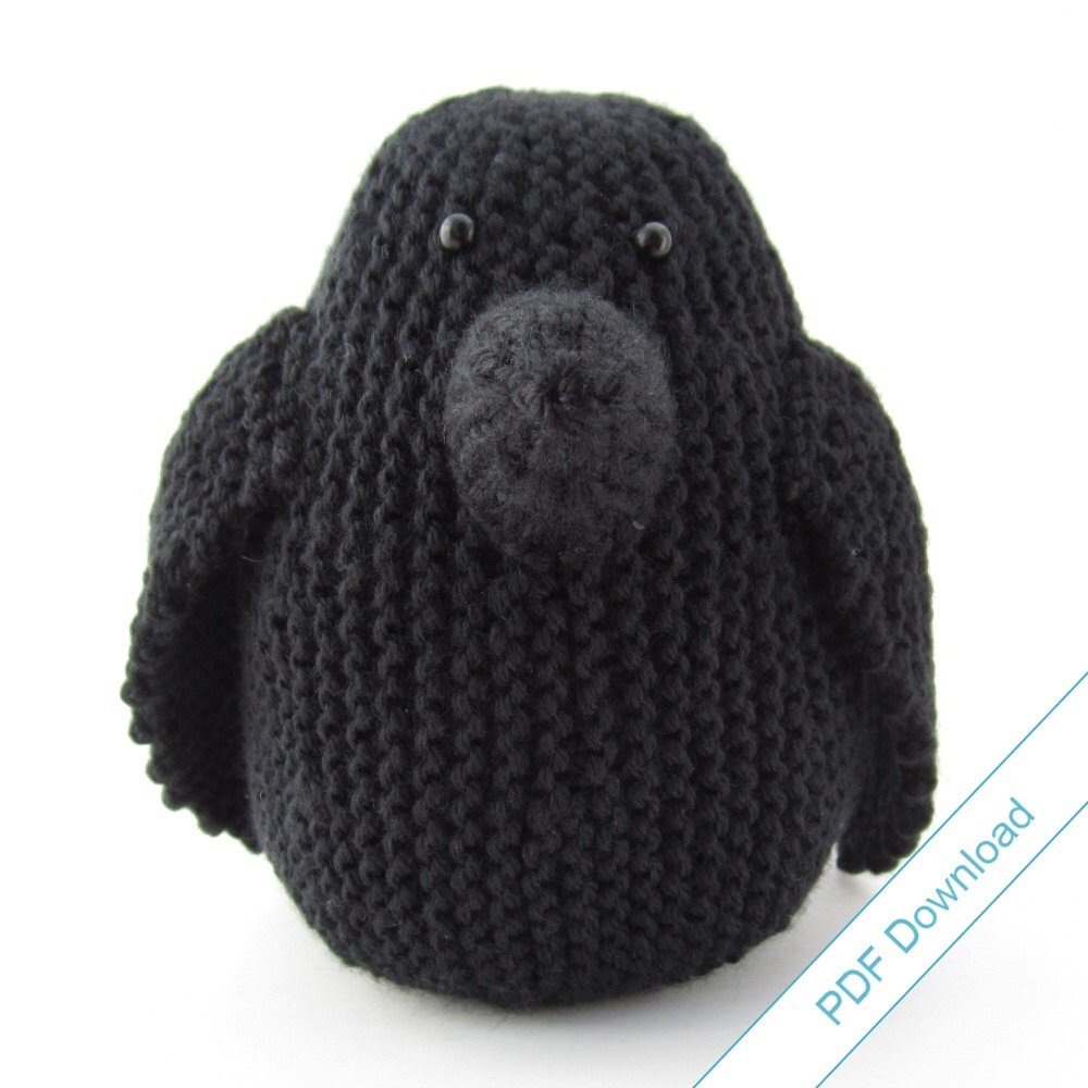 Digital Download Knit Pattern - Big Crow - Etsy