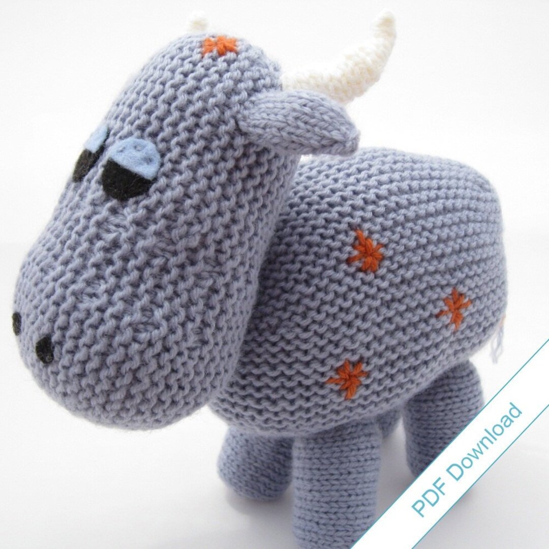Knitting Pattern PDF Toy Cow. Knit Your Own Herd. - Etsy