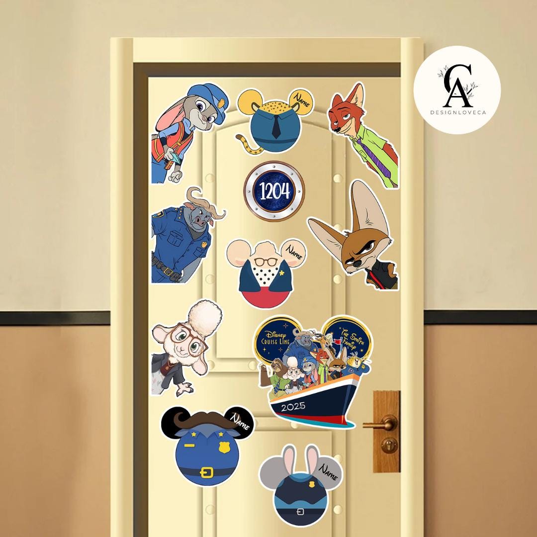 Personalized Disney Zootopia Inspired Cruise Door Magnet, Judy Hopps ...