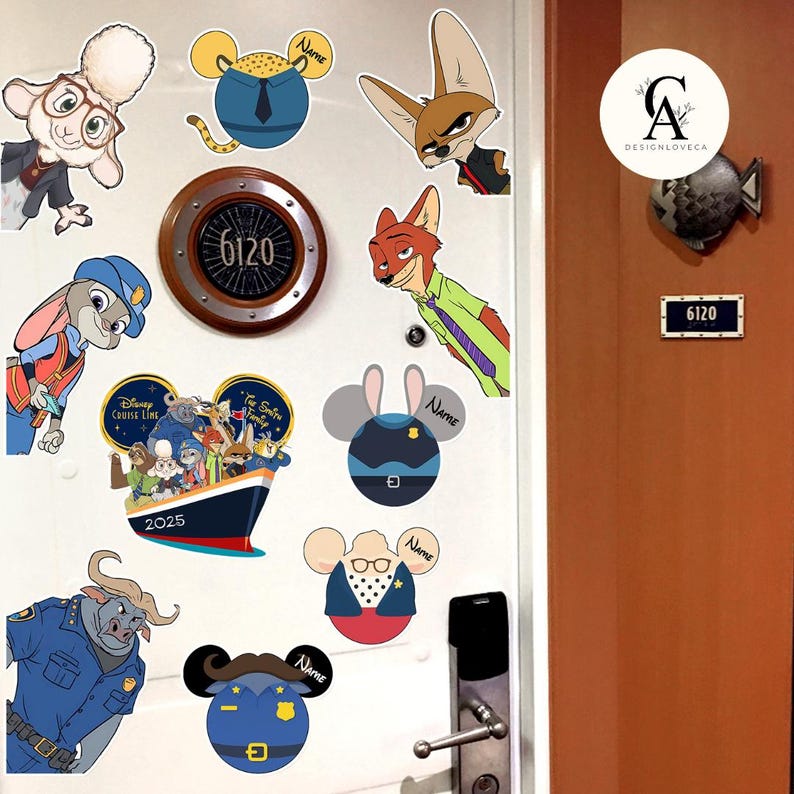 Personalized Disney Zootopia Inspired Cruise Door Magnet, Judy Hopps ...