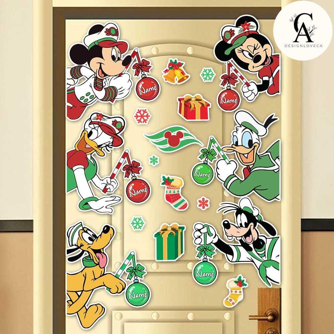 Personalized All Characters Disney Christmas Cruise Magnet, Very Merrytime Cruises Mickey Minnie ...