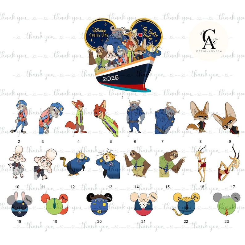 Personalized Disney Zootopia Inspired Cruise Door Magnet, Judy Hopps ...