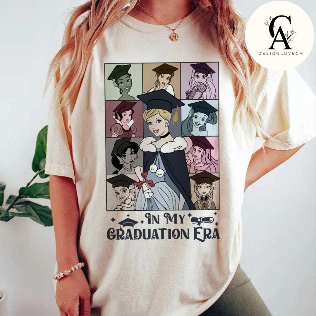 In My Graduation Era Disney Princess Graduate Shirt, From the Tassel to ...