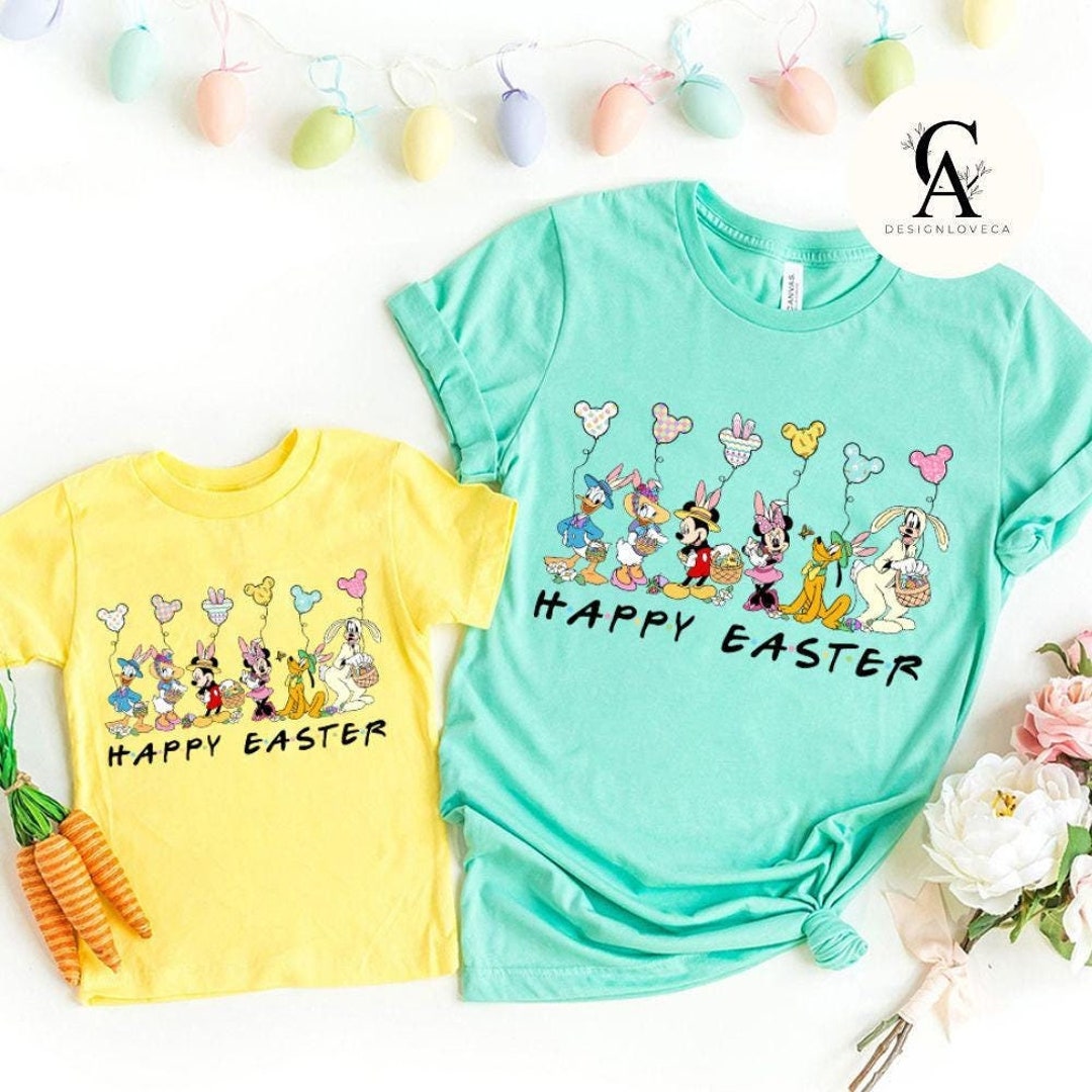 Mickey and Friends Bunny Balloon Disney Easter Shirt, Happy Easter Day ...