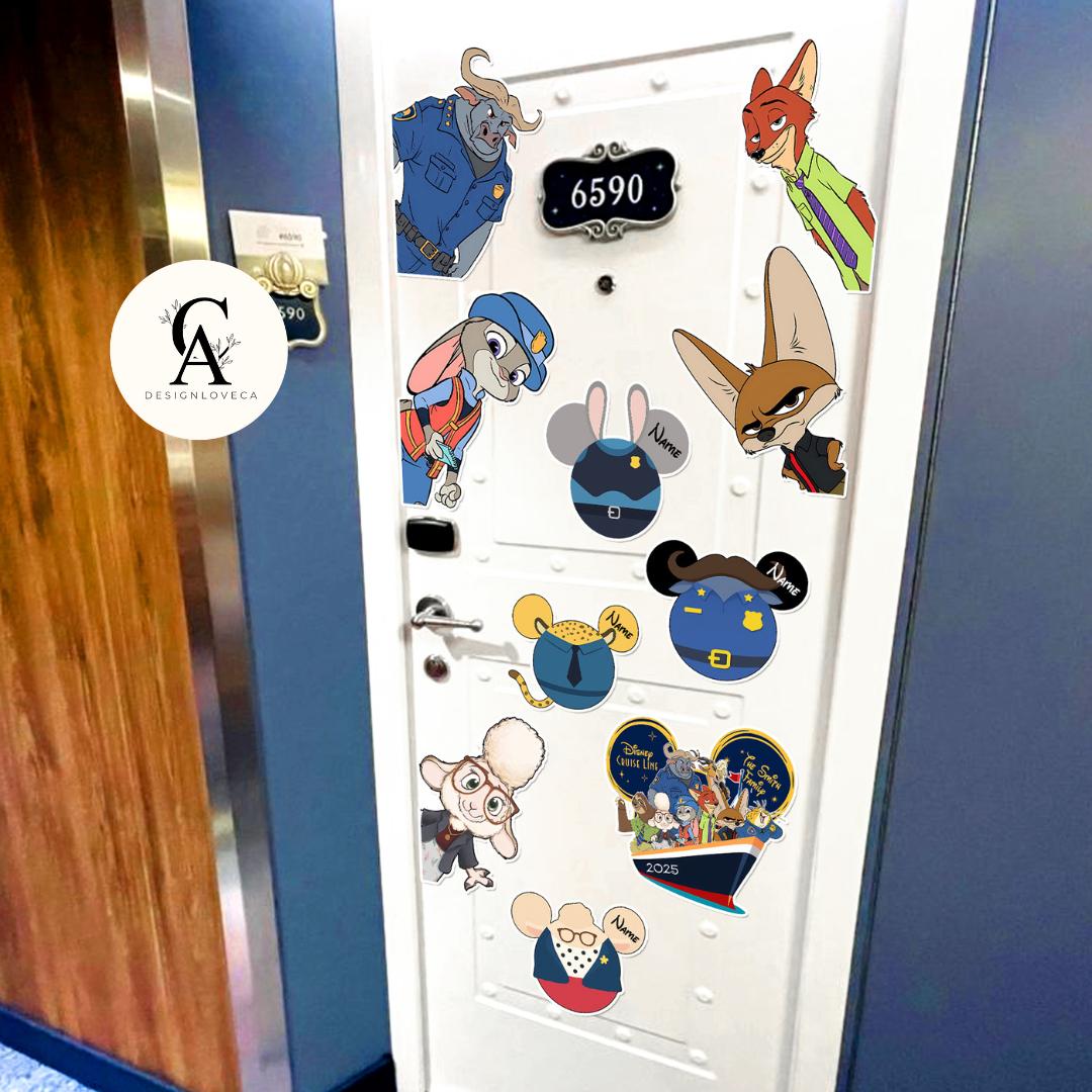 Personalized Disney Zootopia Inspired Cruise Door Magnet, Judy Hopps ...
