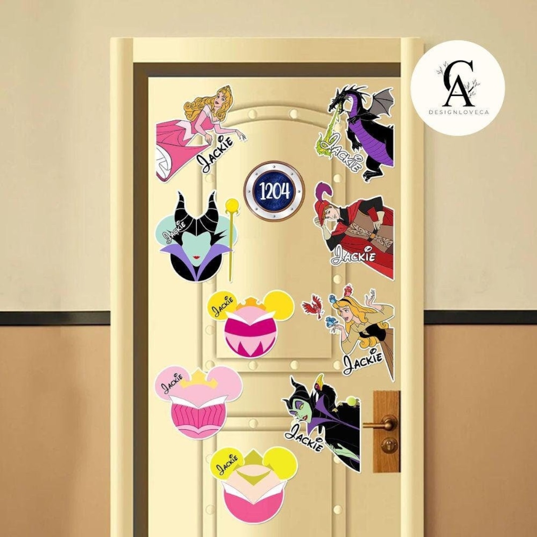 Personalized Disney Sleeping Beauty Cruise Door Magnet, Disney Princess ...