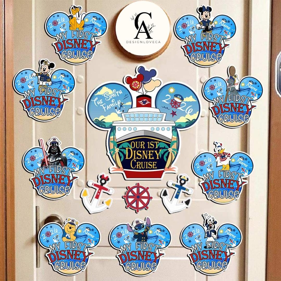 Personalized All Characters My First Disney Cruise Magnet, Mickey and ...