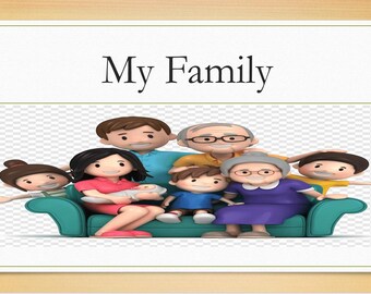 Family Members Flash Cards - Etsy