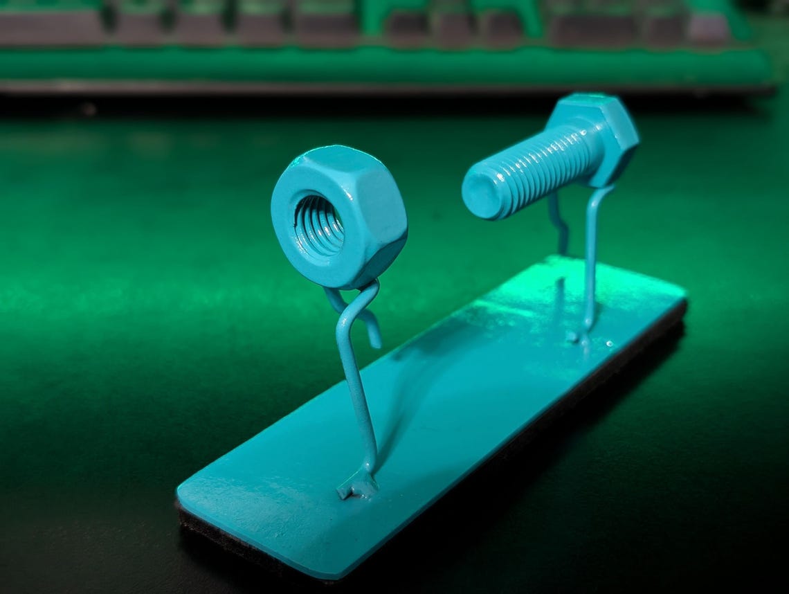 Bolt Chasing a Nut - Etsy